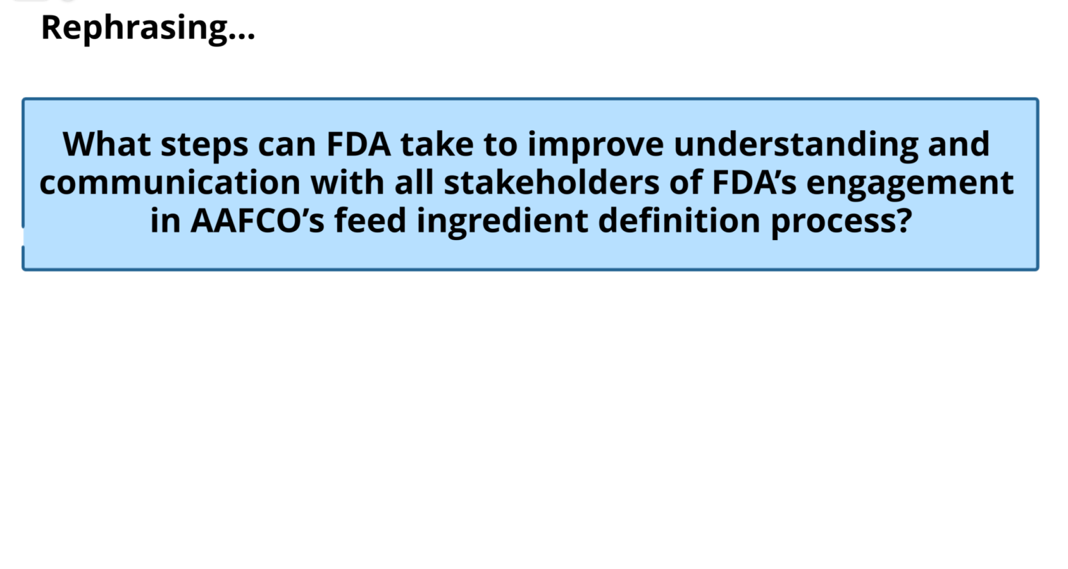 Our Presentation to FDA – Truth about Pet Food